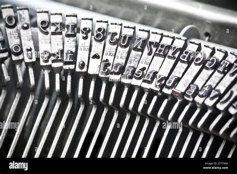 Detail Of Type Bars Of Typewriter Stock Photo Alamy
