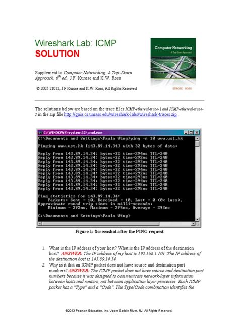 Wireshark Icmp Solution V6 0 Pdf Network Packet Internet Protocols