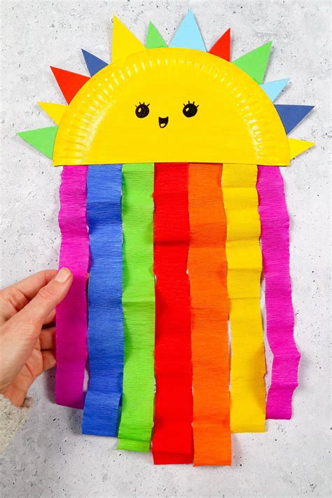 Paper Plate Rainbow Craft Craftsy Hacks