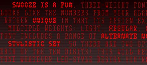 Snooze Styles Indian Type Foundry