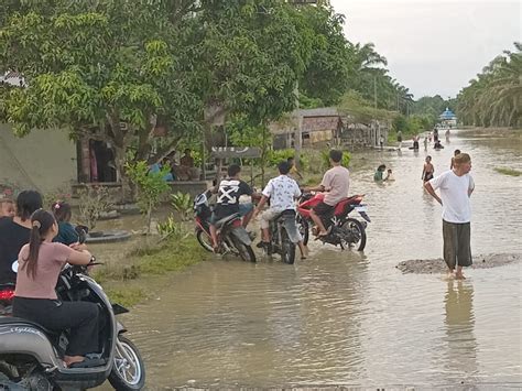 Curah Hujan Tinggi Puluhan Rumah Tergenang Banjir