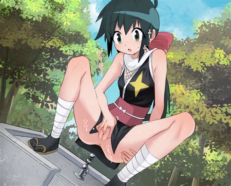 Rule 34 Ahoge Ankle Wrap Anus Black Hair Blue Sky Bow Cleft Of Venus