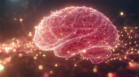A Glowing Digital Brain Visualization With Neural Connections Symbolizing Artificial