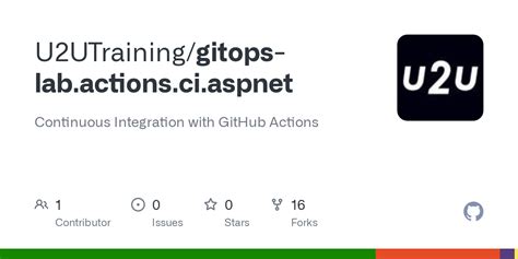 Github U2utraininggitops Labactionsciaspnet Continuous