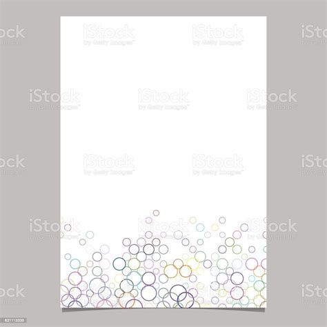 Circle Pattern Brochure Background Template Vector Graphic From Rings In Colorful Tones For