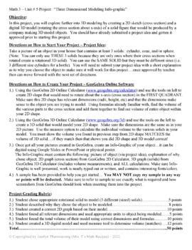Nc Math Unit Project Three Dimensional Modeling Infographic