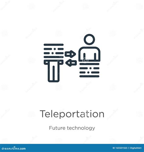 Teleportation Icon Thin Linear Teleportation Outline Icon Isolated On