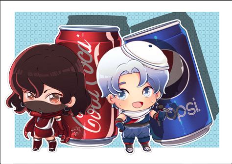 Artstation 037 100 Chibi Soda Cola And Popsi Xd Speedpaint