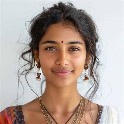 A Cute Happy Indian Girl Premium Ai Generated Image