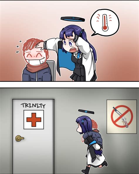 Sensei Yuuka And Doodle Sensei Blue Archive Drawn By Ch Danbooru