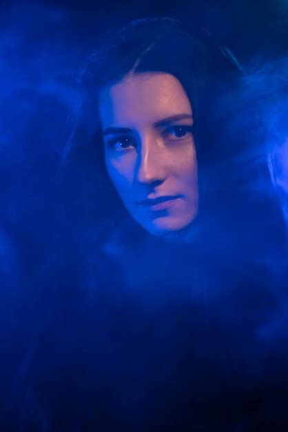 Premium Photo Neon Light And Portrait Of A Girl