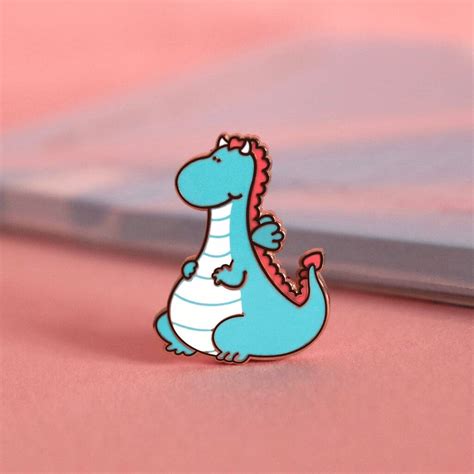 Dragon Enamel Pin Cute Pin Badges By Toastedink