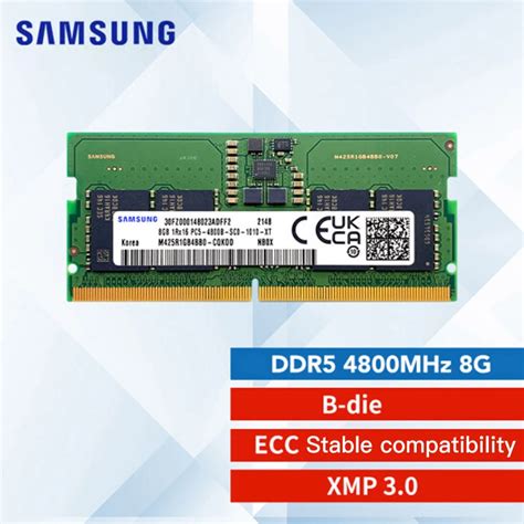 Samsung Ddr5 4800mhz 8gb 16gb Sodimm Pc5 38400 Cl40 1 1v So Dimm 262 Pin Laptop Notebook Ram