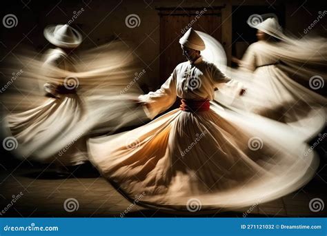 Whirling Dervishes Sufi Whirling Dance With Motion Blur Effect Royalty
