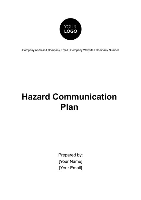 Free Hazard Communication Plan Template To Edit Online