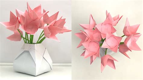 Origami Paper Folding Flower Vase Best Flower Site