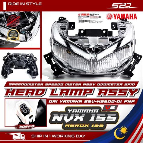 Head Lamp Assy Yamaha Nvx 155 V2 Aerox Nvxv2 Front Headlight Lampu Besar Terang Depan Assy Bbn