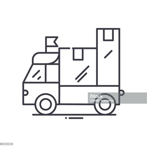 免運費圖示線性隔離插圖細線向量網頁設計符號輪廓概念符號與可編輯的描邊在白色背景向量圖形及更多一片圖片 一片 一組物體 健康的生活方式