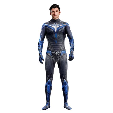 Halloween Party Cosplay Costume Gotham Knights Nightwing Jumpsuit Long