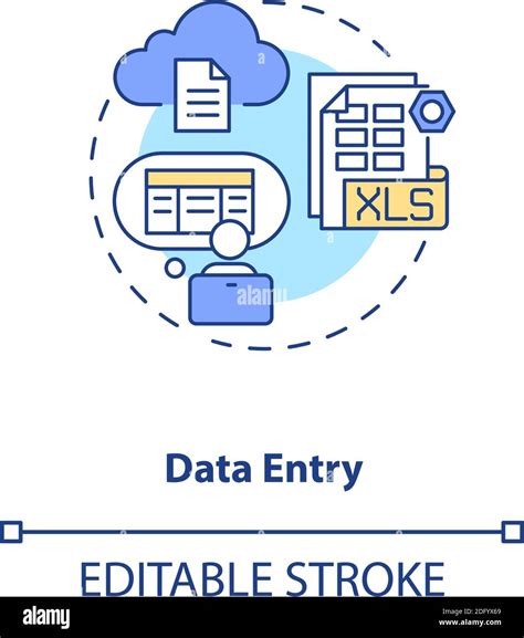 Data Entry Concept Icon Stock Vector Image And Art Alamy