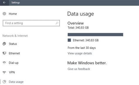How To Reset Data Usage In Windows 10 Ghacks Tech News