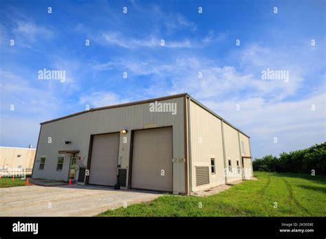 An Exterior View Of Fire Station At Launch Complex B At Nasas