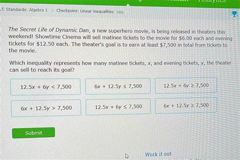 Solved Anarytcs T Standards Algebra 1 Checkpoint Linear