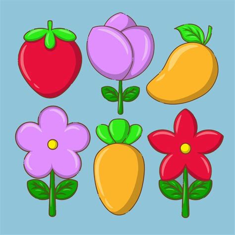 Premium Vector Illustration Art Cute Stuff Bundle Sticker Design