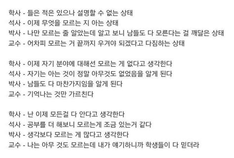 학사 석사 박사 교수의 차이