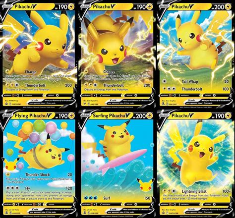 Pikachu Ultra Rare Card Lot X6 Pokemon Card Set Australia Ubuy
