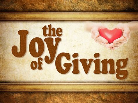 The Joy Of Giving Malaysias Christian News Website