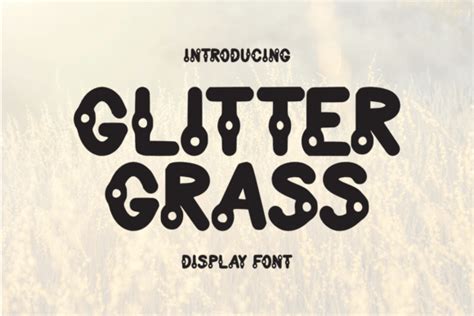 Glitter Grass Font By Letterayu · Creative Fabrica
