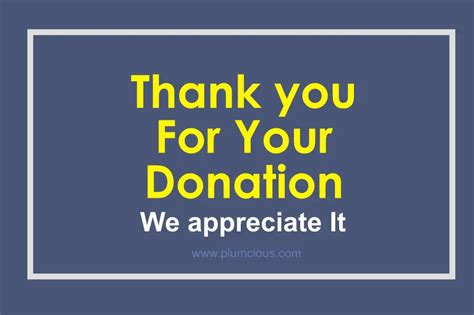 Sincere And Short Thank You Message For Donation To Donors Plumcious