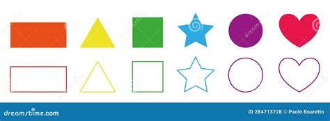 Educational Geometric Shapes Set Stock Illustration Illustration Of