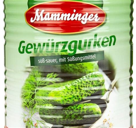 Огурцы маринованные в жестяной банке Mamminger Германия 10-12 cм, 9700 ...