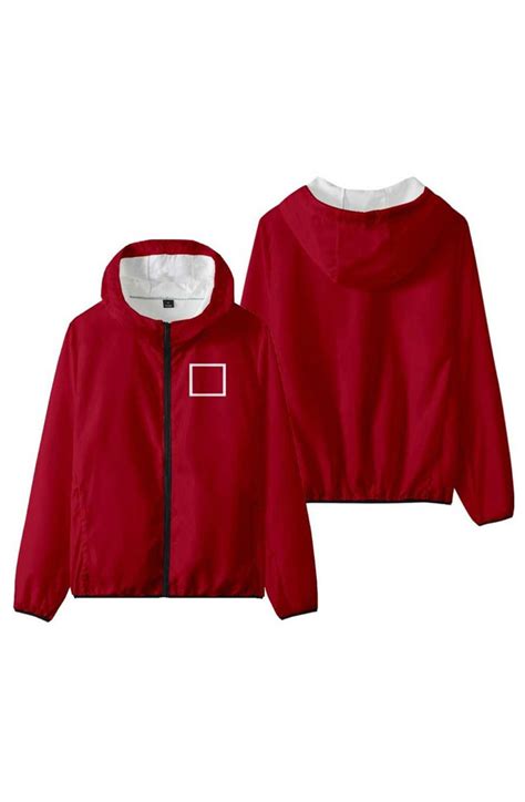 Squid Game Instructions Guard Pink Hooded Fleece Jacket