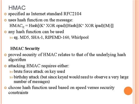 Unit Iii Authentication Requirement Authentication Function Mac Hash