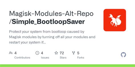 GitHub Magisk Modules Alt Repo Simple BootloopSaver Protect Your