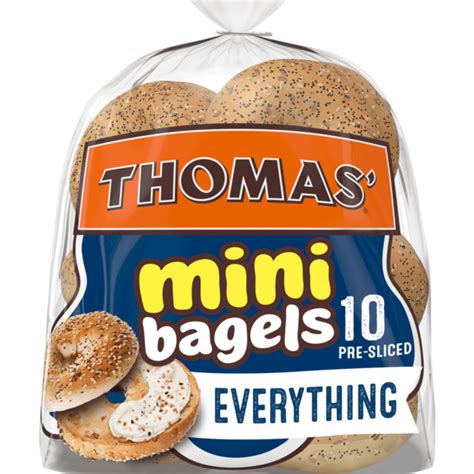 Thomas 10 Count Everything Pre Sliced Mini Bagels Same Day Delivery