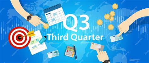Premium Vector Third Quarter Business Report Target Corporate