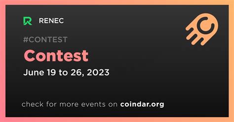 Renec Contest — Coindar