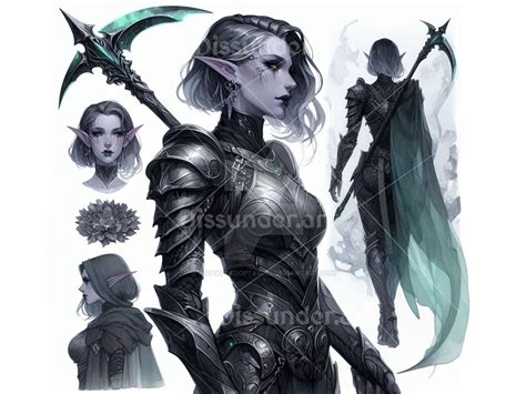 Adoptable Drow Female Character Art Portrait 6 By Aicraftadoptables On