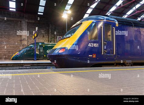 Juxtaposition Of Gwrs Old And New Trains Side By Side At Penzance Railway Station With A Class