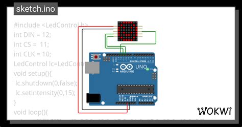 LED MATRIX 8 X 8 SMILE SAD EMO Copy Wokwi ESP32 STM32 Arduino Simulator
