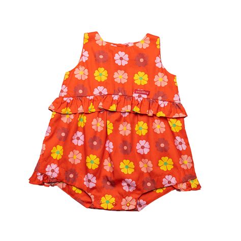 Macacão Bebê Menina Sunny Flowers Vermelho Loja Green