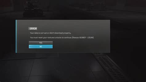 How To Fix Your Data Is Corrupt And You Must Reset Your Rank And Unlocks To Continue Errors