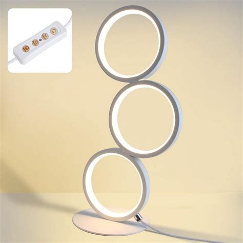 Nettlife Led Tischleuchte Schwarz Tischlampe Nachttischlampe Modern