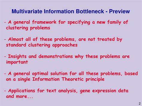Ppt Multivariate Information Bottleneck Powerpoint Presentation Free Download Id7058378
