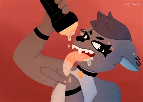 Rule 34 Anthro Bodily Fluids Canid Canine Canis Choker Collar Cum Cum