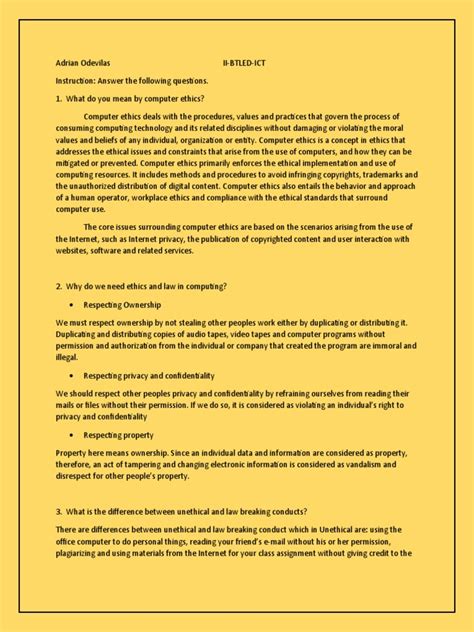 Assessment Response Odevilas Pdf Privacy Copyright Infringement